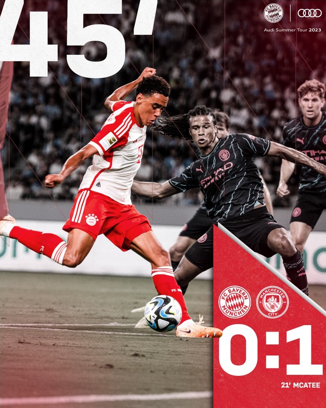 [IN-REVIEW] '수비 불안 노출' 뮌헨, '트레블' 맨시티에 1-2 패배..김민재 결장