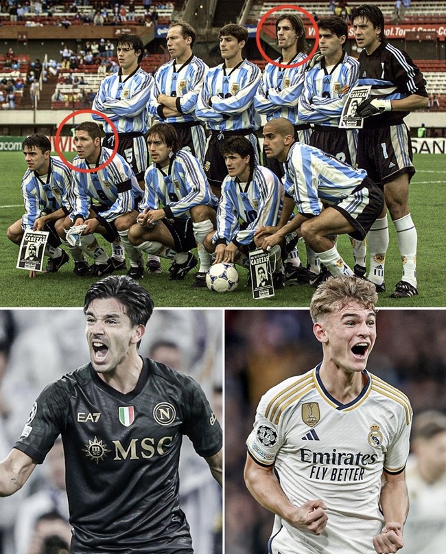 '아들들아 자랑스럽구나!' 레알vs나폴리전 前 아르헨 동료 둘의 子, 각각 득점 터트렸다 - Kollo