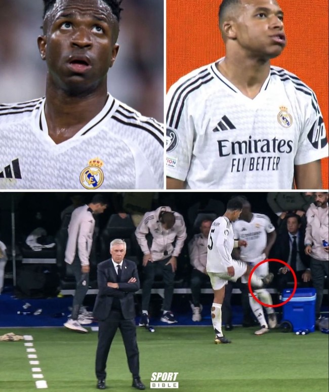 [UCL ISSUE] 벨링엄 교체되며 병 걷어차...'7실점 연패' 레알 분위기 보여줘, 안첼로티는 "비판 수용해야"