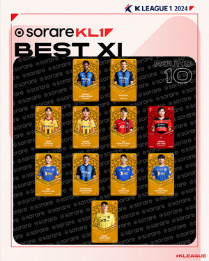 [오피셜] '해트트릭' 정재희가 MVP, 무고사-기성용-설영우 포함...K리그1 10R 베스트11