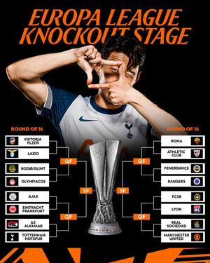 '손흥민 우승 도전' 토트넘, UEL 16강 상대는 AZ...버린 유스가 주포로 돌아왔다