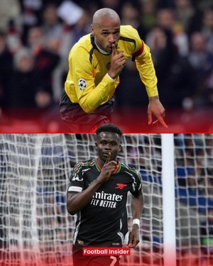 [UCL ISSUE] 베르나베우 조용! 19년 전 ‘전설’ 앙리와 똑같이...아스널 역사에 남은 사카