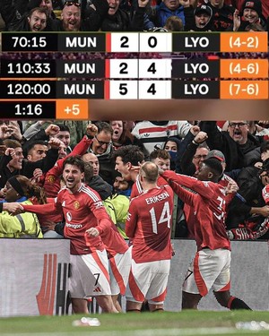 [UEL POINT] 맨체스터 유나이티드 역사에 남을 미친 기적! 2-0→2-4→5-4 대역전극 달성